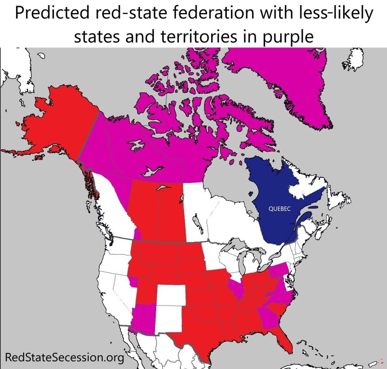What borders should a red-state federation choose after a civil war ...