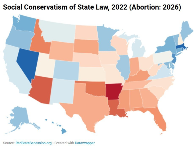 How conservative or liberal are your state’s laws? We graphed it. – Red ...